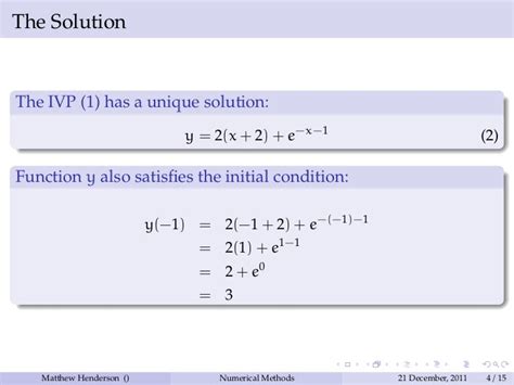 Introduction To Numerical Methods For Differential Equations