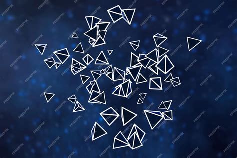 Premium Photo 3d Rendering Glowing Triangle Cube With Dark Background