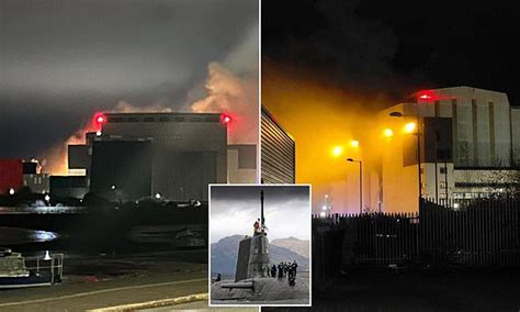 Huge Blaze At Uk Nuclear Submarine Factory Was Sparked By An Exploding Tool That Caused Fire To