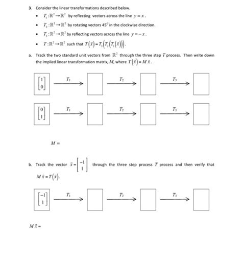 Solved Consider The Linear Transformations Described Chegg
