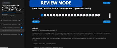 Free Aws Certified Ai Practitioner Practice Exams Sampler Tutorials Dojo