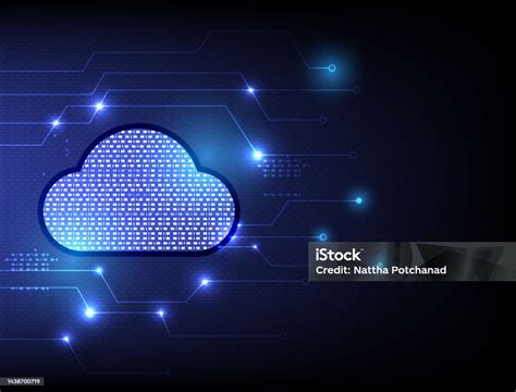Futuristic Modern Cloud Computer Technology Cloud Computing Big Data Center Future