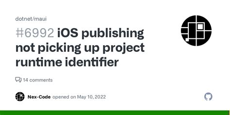 ios publishing not picking up project runtime identifier · issue 6992