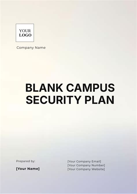 Free Security Plan Template To Edit Online