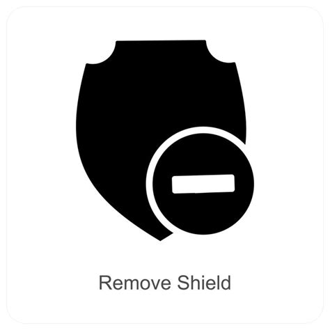 Premium Vector Remove Shield And Shield Icon Concept