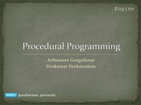 Procedural Programming Pptx Programming Languages Computing