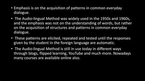 The Grammar Translation Method The Direct Method And The Audio Lingual Method Pptx