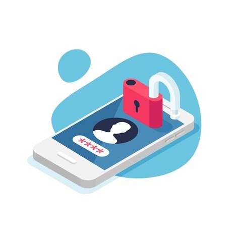 Premium Vector Password Phone Protected Mobile Phone Unlocked