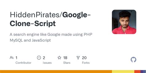 GitHub HiddenPirates Google Clone Script A Search Engine Like Google Made Using PHP MySQL And