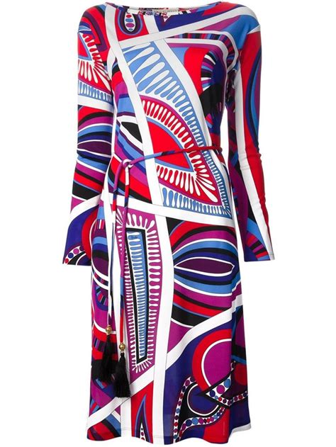Emilio Pucci Pattern Print Shift Dress Printed Shift Dress Pucci Pattern