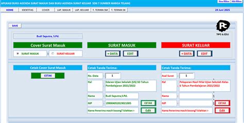 2 Aplikasi Arsip Surat Masuk Dan Keluar Excel Gratis Panduan Mengajar
