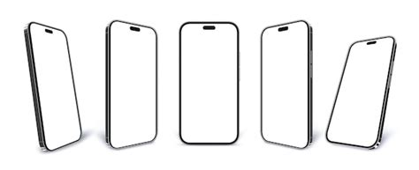 Premium Vector Black Mobile Phone Mockup Smartphone Screen Frame Isolated Cellphone And 3d