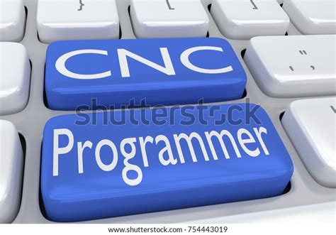 3d Illustration Computer Keyboard Script Cnc Stock Illustration