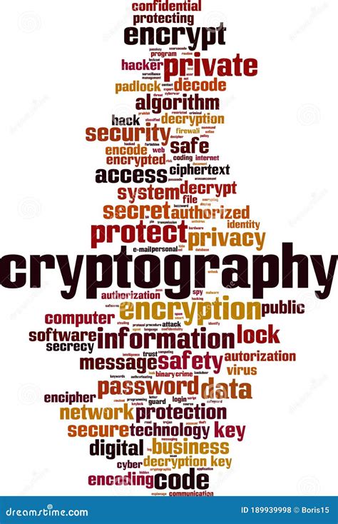 Cryptography Word Cloud Stock Vector Illustration Of Encode 189939998