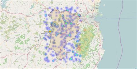 creating a density heat map with leaflet geospatiality