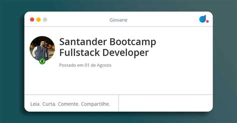 santander bootcamp fullstack developer