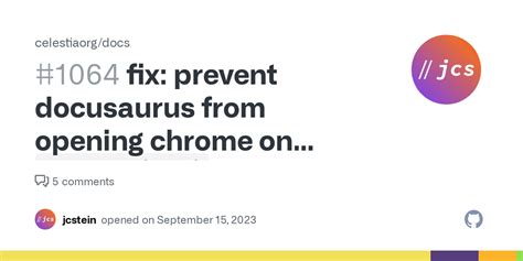 Fix Prevent Docusaurus From Opening Chrome On Yarn Start Issue Celestiaorg Docs