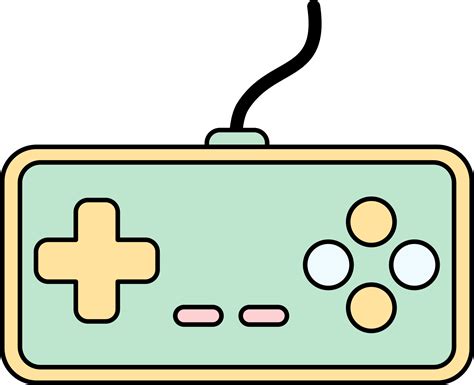 Retro Game Controller Pastel Color Flat Design Icon 27181837 Png