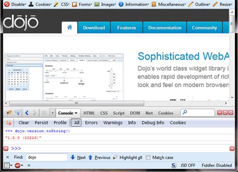 Javascript Finding The Version Of Dojo Through Ibm Bpm 8 Stack Overflow