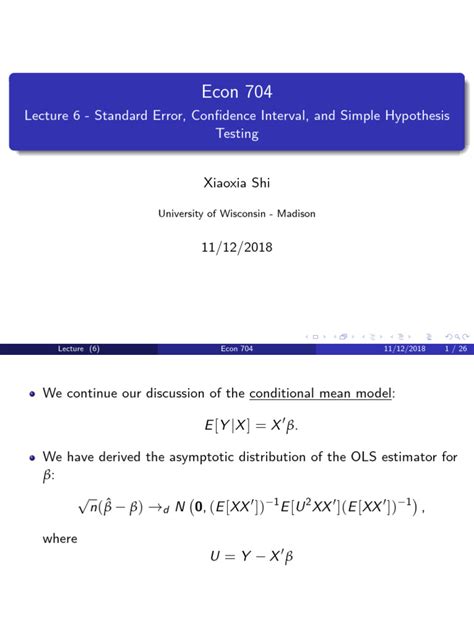 Lecture6 Standard Error Confidence Interval And Simple Hypothesis Testing Slides Annotated