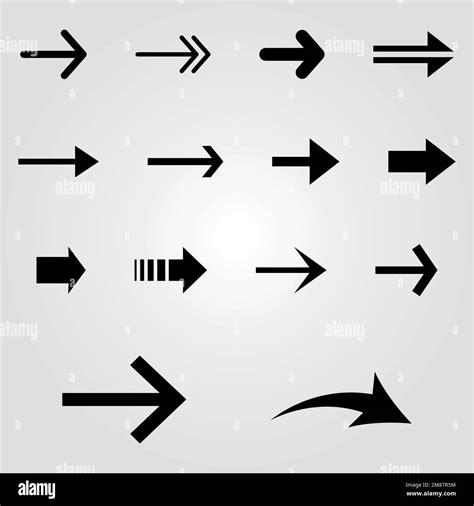 Arrows Big Black Set Icons Arrow Icon Arrow Vector Collection Arrow