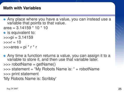 Ppt Variables Data Types And Math Powerpoint Presentation Free