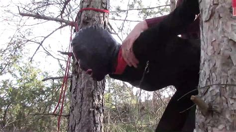 Tied Up To A Tree Outdoors In Sexy Clothes And Fucked Hard XHamster