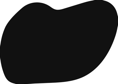 Simple Minimal Black Irregular Rounded Abstract Organic Blob Shape On White Background Creating
