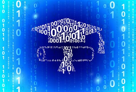 Diploma And Hat Binary Code Blue Vector Pattern Background Stock