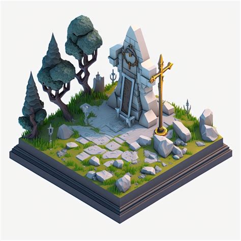 Premium Photo Rpg Artifact Isometric Rpg Item Object For Rpg Game Generative Ai
