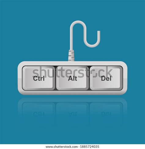 Ctrl Alt Del Keyboard Keys Isolated Stock Vector Royalty Free
