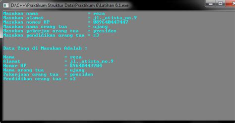 Program Memasukan Data Mahasiswa Array Struktur Cc Cahyasmara