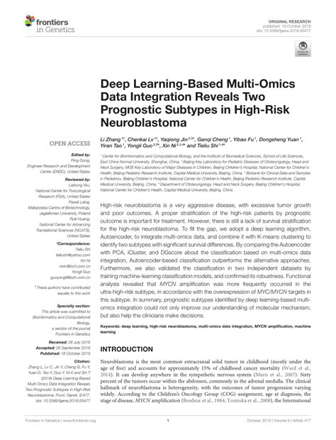 pdf deep learning based multi omics data integration reveals two