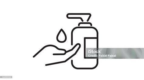 벡터 소독제 및 방부제 알코올 젤 기호 위생 절차 질병 예방의 아이콘 건강 관리는 비누 항균 아이콘으로 손을 씻습니다 벡터에 대한 스톡 벡터 아트 및 기타 이미지 Istock