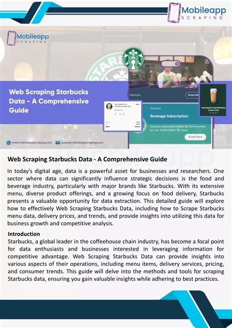 Ppt Web Scraping Starbucks Data A Comprehensive Guide Ppt Powerpoint Presentation Id 13570925