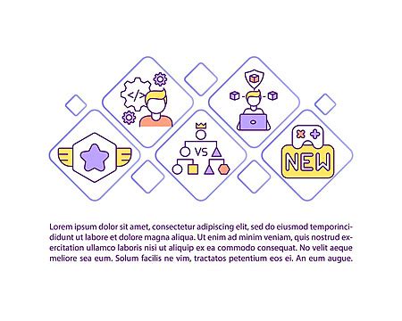 Game Design Concept Icon With Text Gameplay Template Booklet Vector Gameplay Template Booklet