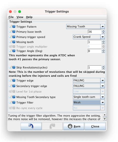 Trigger Setup Speeduino Manual