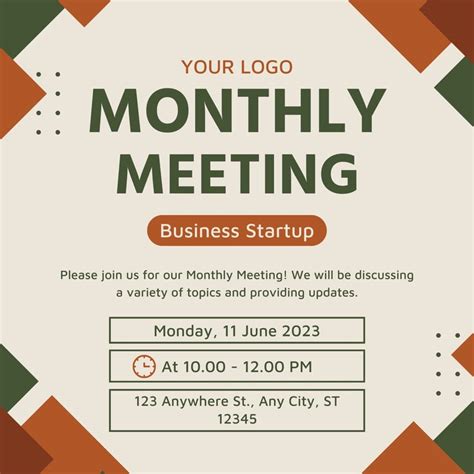 Free To Edit Business Meeting Invitation Templates Canva