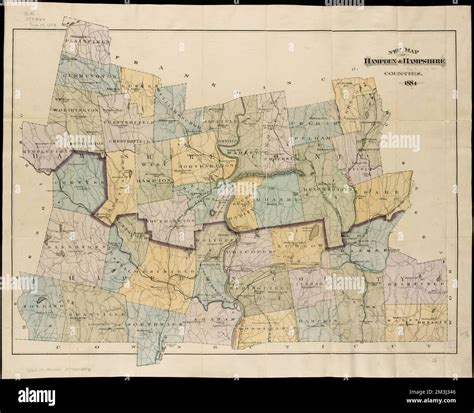 New Map Of Hampden And Hampshire Counties 1884 Hampden County Mass