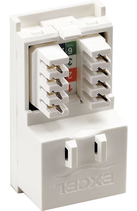Buy Excel Office Cat UTP Unscreened Low Profile RJ Euro Module White Comms Express