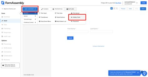 Add Hidden Fields To FormAssembly Attributer