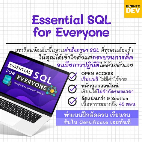 Borntodev 😎 เป็นยังไงกันบ้างครับกับ 3 เหตุผลที่ควรเรียนภาษา Sql