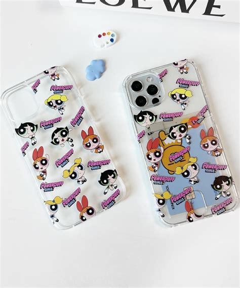 파워퍼프걸 패턴 젤리케이스 에이블리