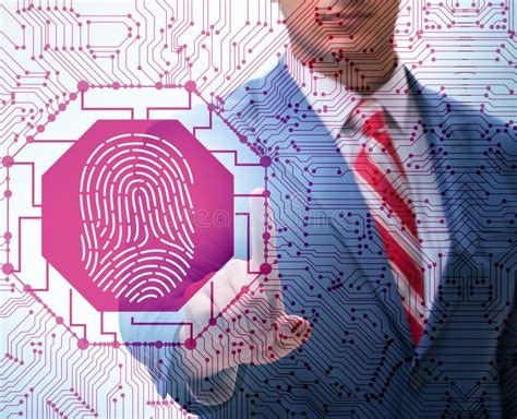 Biometrics Security Access Concept With Fingerprint Stock Image Image Of Imprint Biometrics