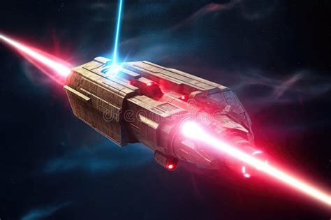 Innovative Nuclear Fusion Propulsion In Deep Space Stock Illustration Illustration Of