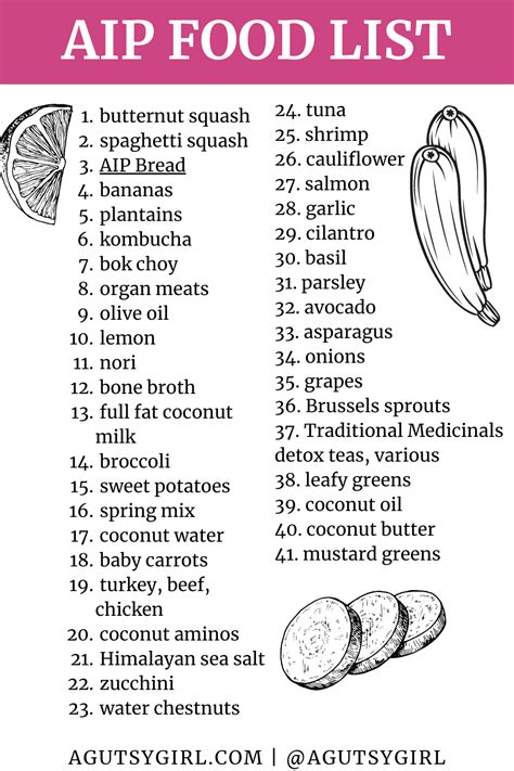 Aip Diet Food List Printable Plan Your Year Easily
