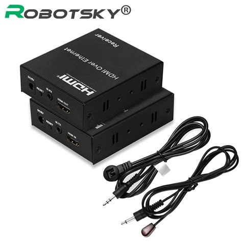 1080P HDMI Extender 120m Over TCP IP Cat5e 6 Ethernet Cable HDMI Infrared Transmitter Receiver