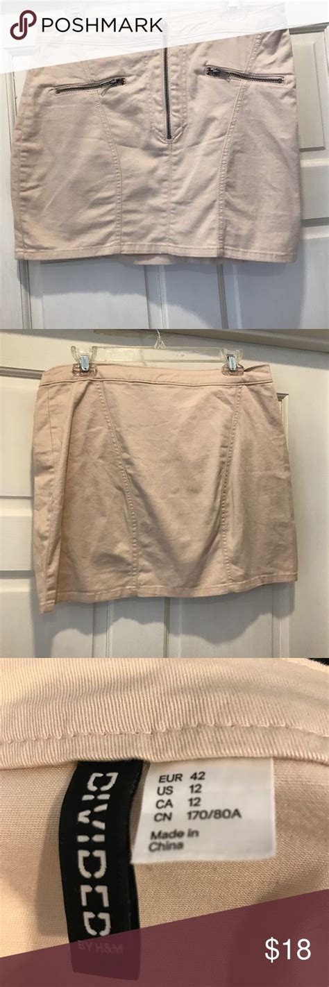 Pink Mini Skirt With Zippers Size 12