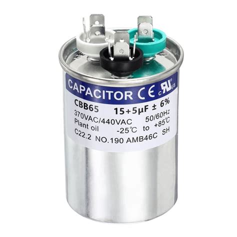 Sotubx Round Motor Dual Run Capacitor 355 Uf 370440v