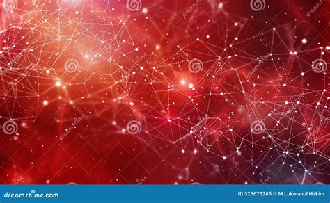 Red Nebula Clouds With Abstract Network Connections Concepts Stock Image Image Of Internet